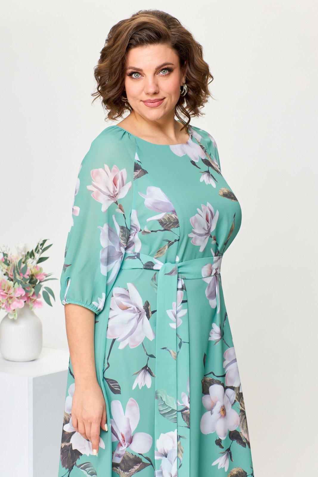 Платье 1-031 бирюзовый POCHERK купить в интернет магазине Велесмода